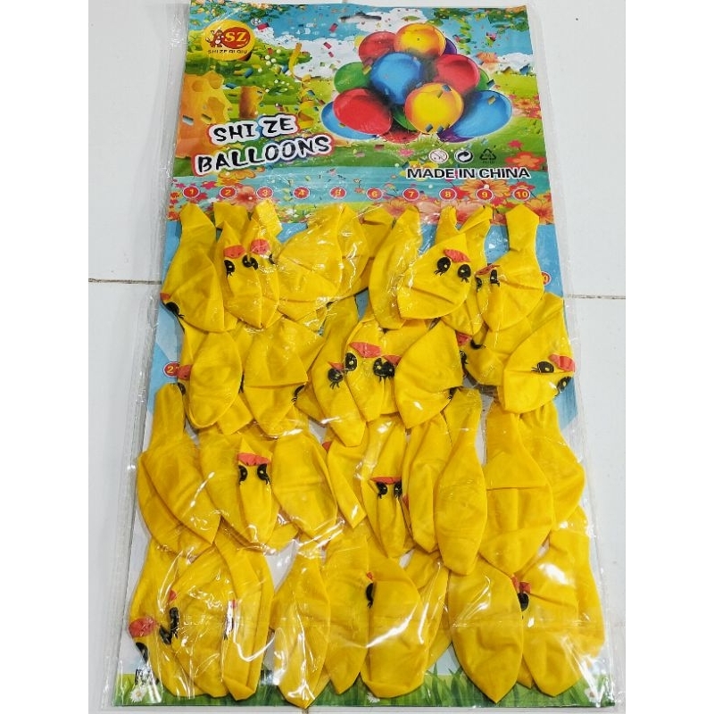 Jual Balon Latex Bebek/Balon Motif Bebek/Balon Kepala Bebek/Balon Duck ...