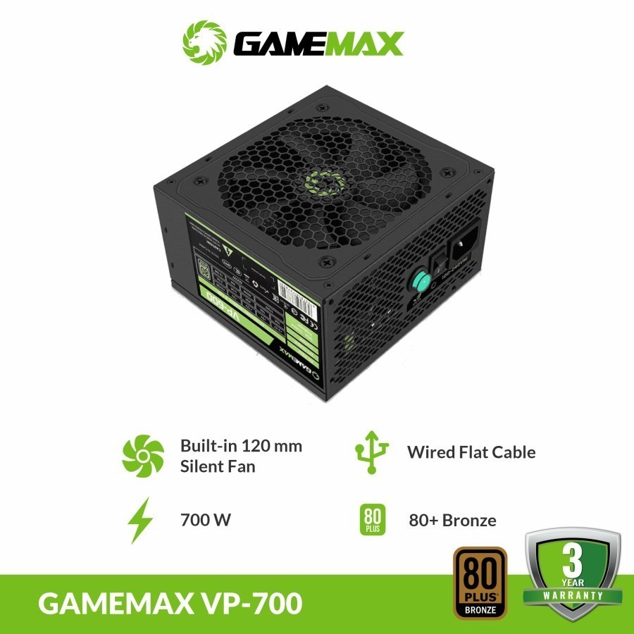 Jual PSU Gamemax VP-700 Gaming Performance 80+ Bronze Power Supply VP700 | Shopee Indonesia