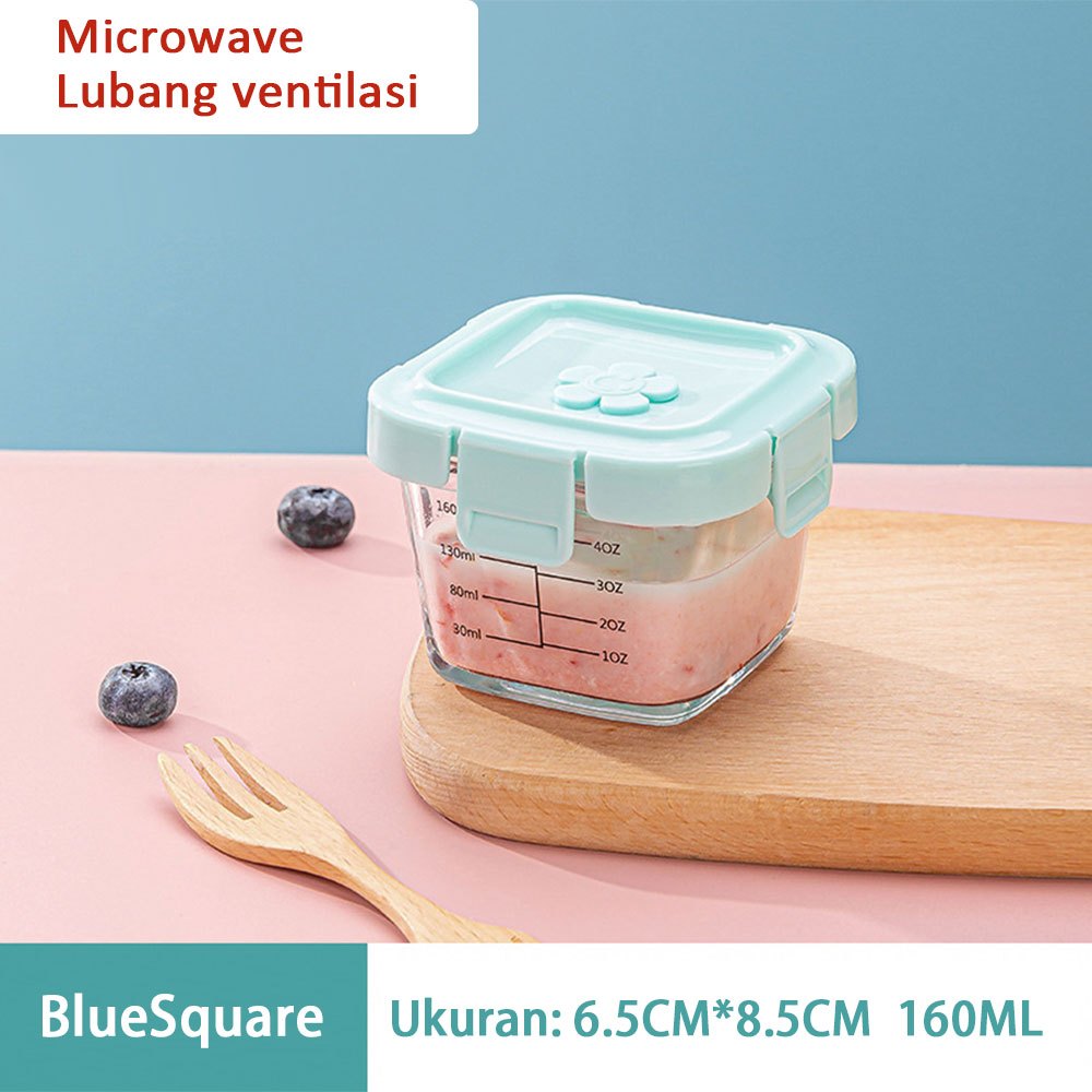 Jual Edden Wadah mpasi kaca Food container mpasi kaca Tempat kotak ...