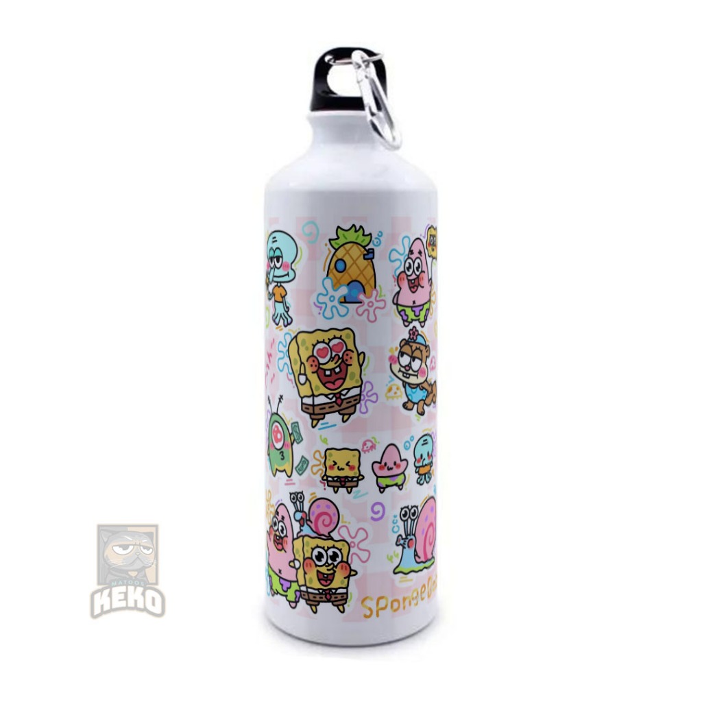 Jual Botol Sport Sponge bob Patrick Squidward Botol Anak | Botol Lucu ...