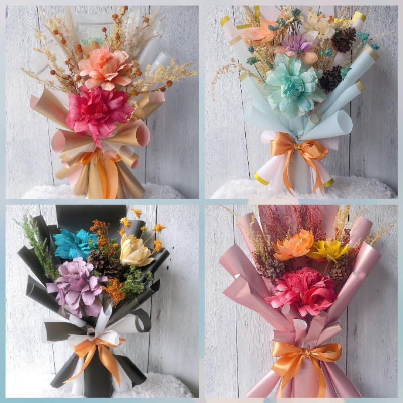 Jual (buket Ready no Po) buket sempro semhas estetik bunga kering ...