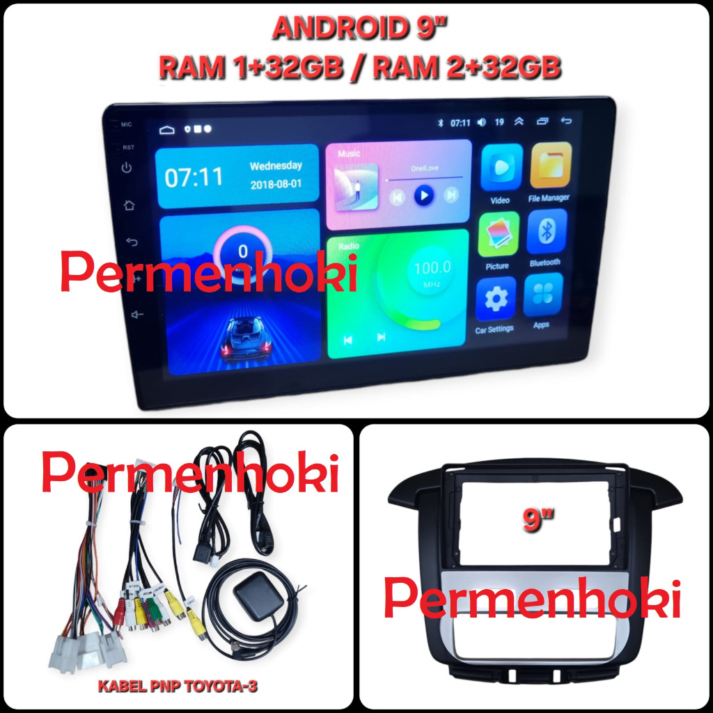 Jual PAKET HEADUNIT ANDROID 9 INCH PLUG N PLAY TOYOTA INNOVA V 2011 ...