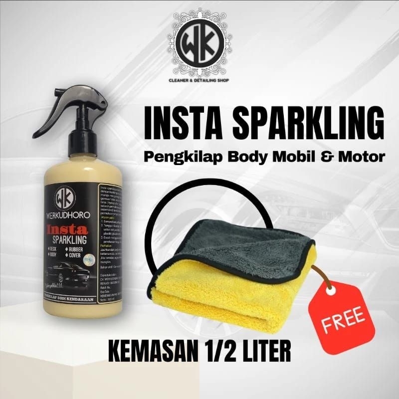 Jual Insta sparkling 500ml/pengkilap pelindung cat body/wax/poles/efek dau talas/ | Shopee Indonesia