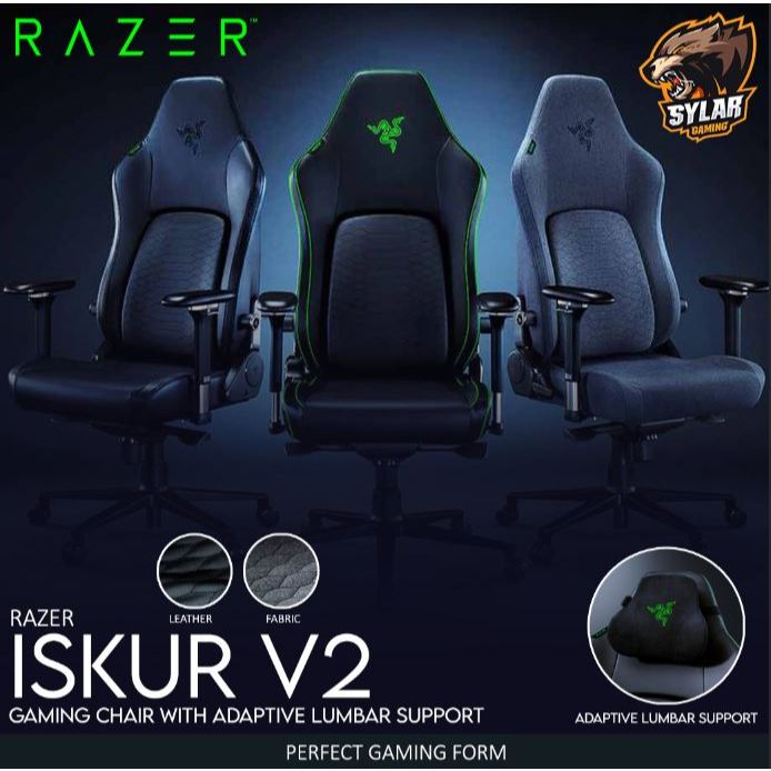 Jual Razer Iskur V2 Gaming Chair with Adaptive Lumbar Support | Shopee ...