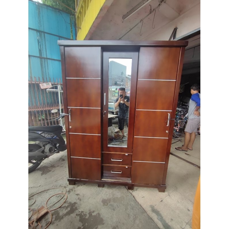 Jual lemari sliding minimalis 3 pintu melamic cat duco tebal tahan air ...