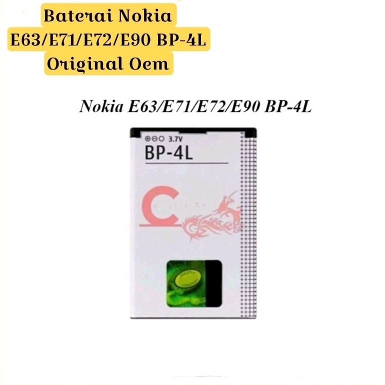 Jual Baterai Nokia E63/E71/E72/E90 BP-4L Original Oem | Shopee Indonesia