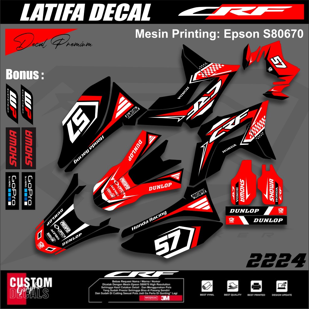 Jual Sticker setiker Decal CRF 150 L minimalis Fullbody - Dekal Stiker Trail Supermoto | Shopee ...