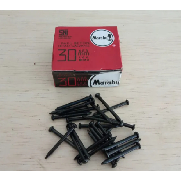 Jual Paku Beton 3 cm Marabu Hitam Paku Tembok Dinding 30 Mm Concrete ...