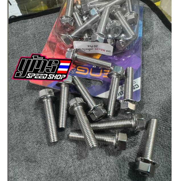 Jual Baut probolt Stainless M 8x35 Drat12 baut shock belakang original HENG thailand | Shopee ...