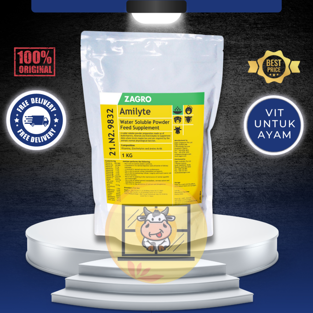 Jual Amilyte 1 kg Zagro Multi Vitamin Ayam Babi Suplemen Asam Amino ...