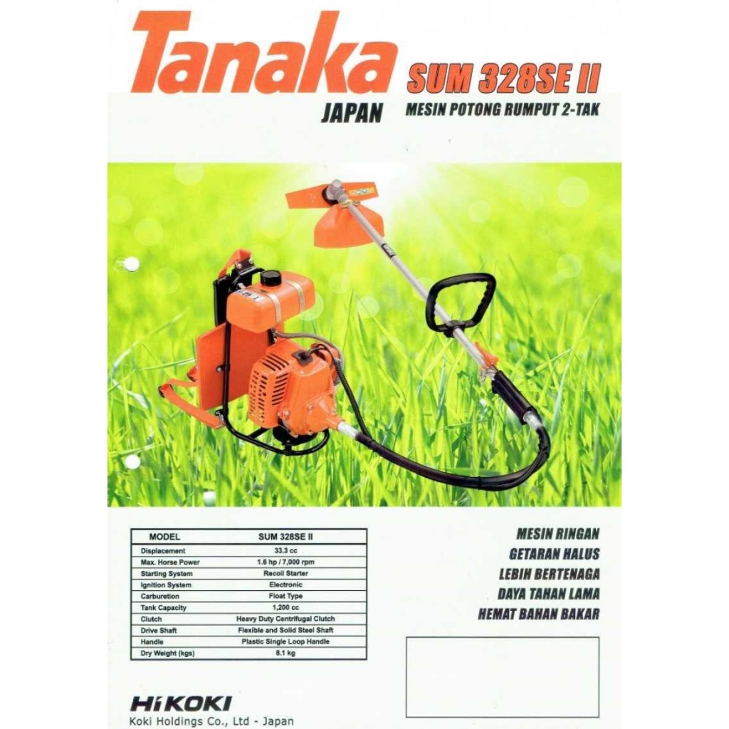 Jual Mesin Potong Rumput Brush Cutter Tanaka Tipe SUM 328 SE II JAPAN Original | Shopee Indonesia