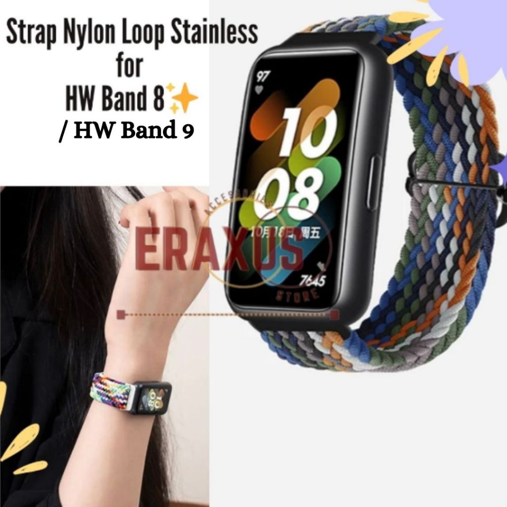 Jual [Eraxus] Strap Nylon Huawei Band 7/8/9/Band 10 Tali Pengganti Huawei Band 10 9 8 Nilon ...