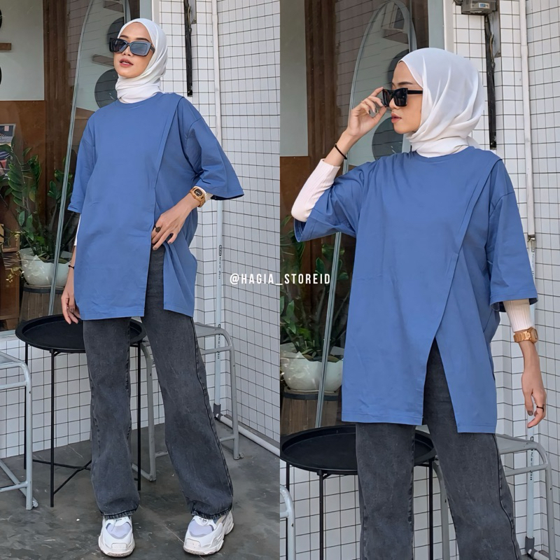 Jual Aline Oversize Atasan Wanita By Hagia | Shopee Indonesia