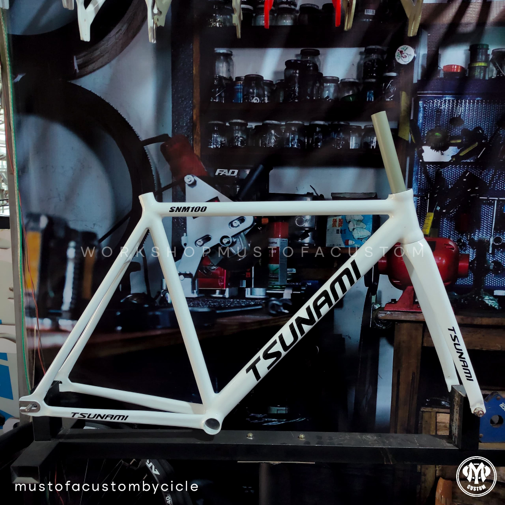 Jual Frame Sepeda Fixie Custom / Handmade Model Tsoonami Hi-ten Steel ...