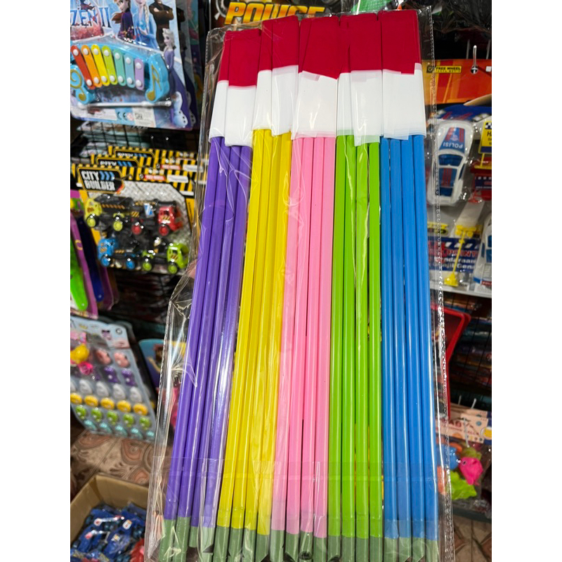 Jual (20pcs) Stick Bendera Merah Putih Plastik Stick Plus Peluit ...