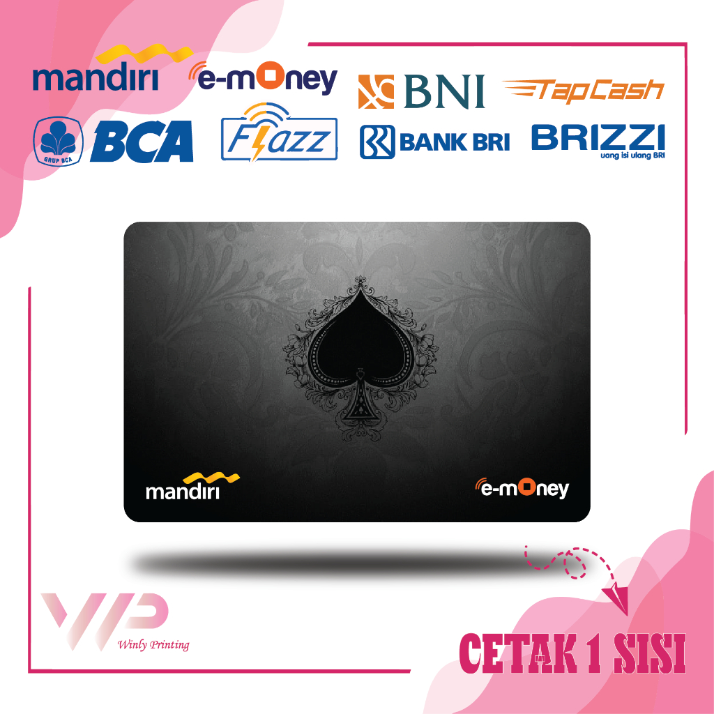 Jual KARTU EMONEY KARTU REMI WARU BLACK KUMPULAN MANDIRI FLAZZ BCA GEN ...
