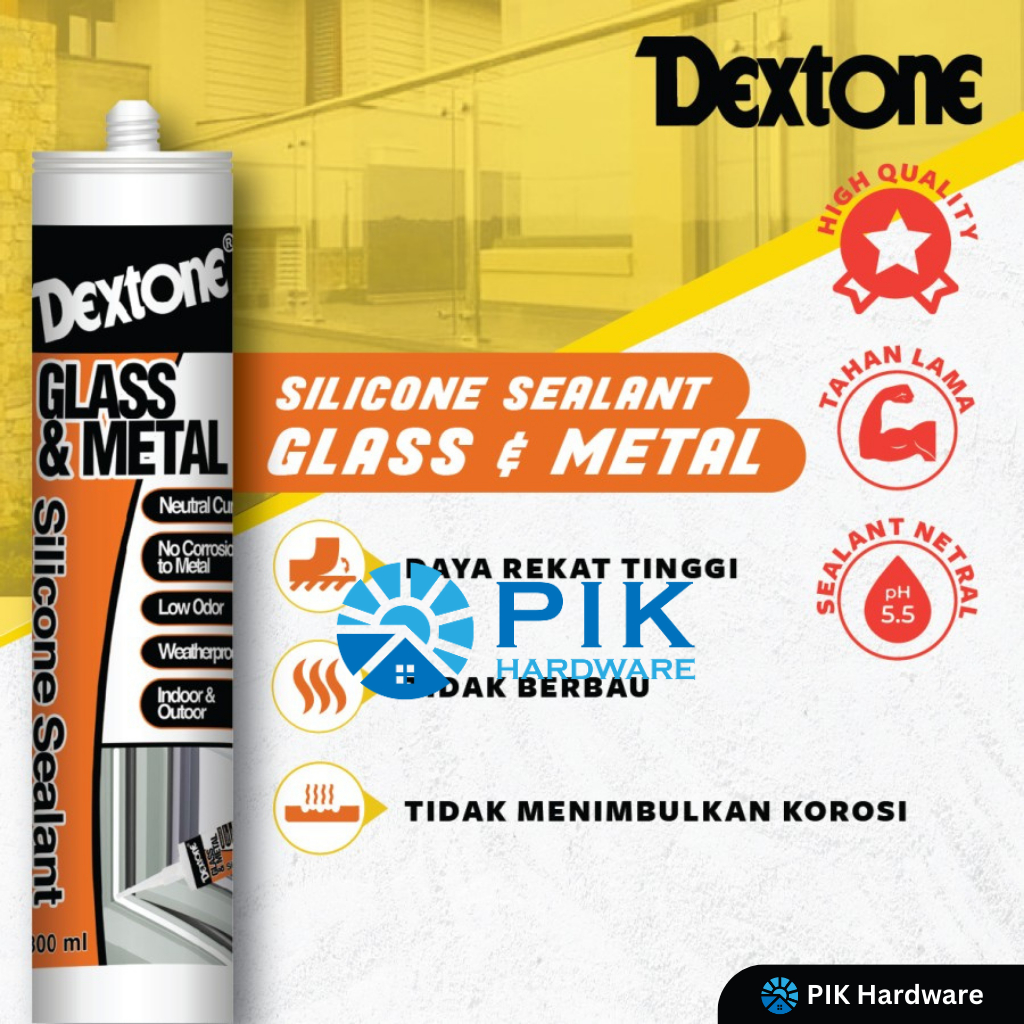 Jual LEM SILICONE SEALANT DEXTONE NETRAL TIDAK BERBAU BOTOL | LEM ...