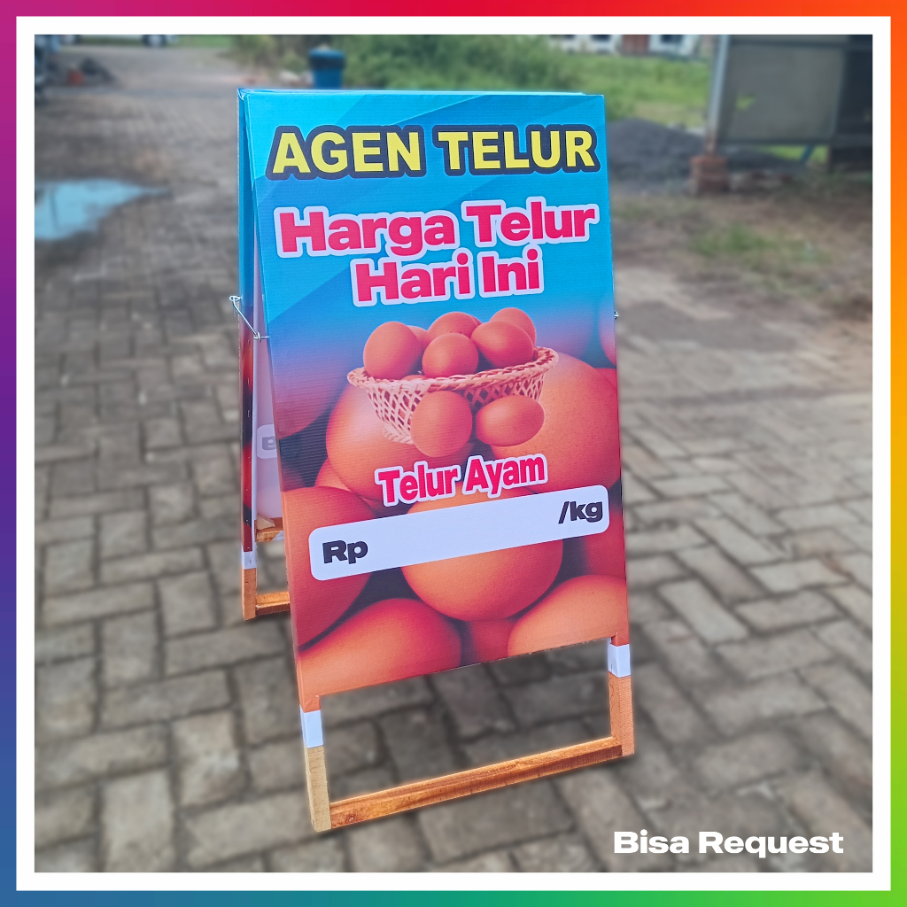 Jual Stand Banner Kayu Agen Jual Telur | Shopee Indonesia
