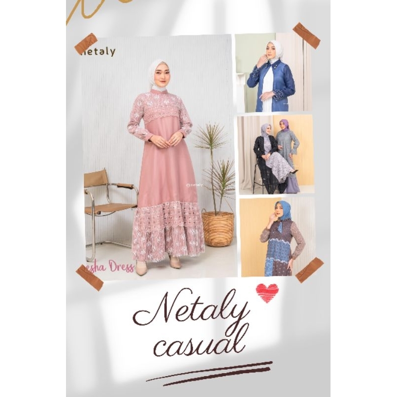 Jual netaly dress/Rahima dress/Tara dress/areesha dress/netaly casual ...