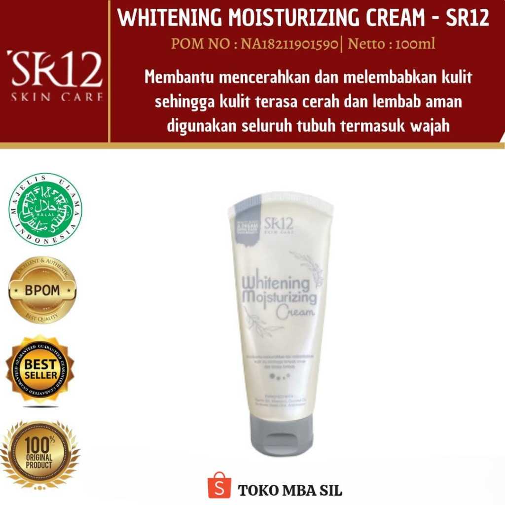 Jual WHITENING MOISTURIZING CREAM SR12 / MOSTURIZER INSTANT WHITENING BODY LOTION & FACE BPOM ...