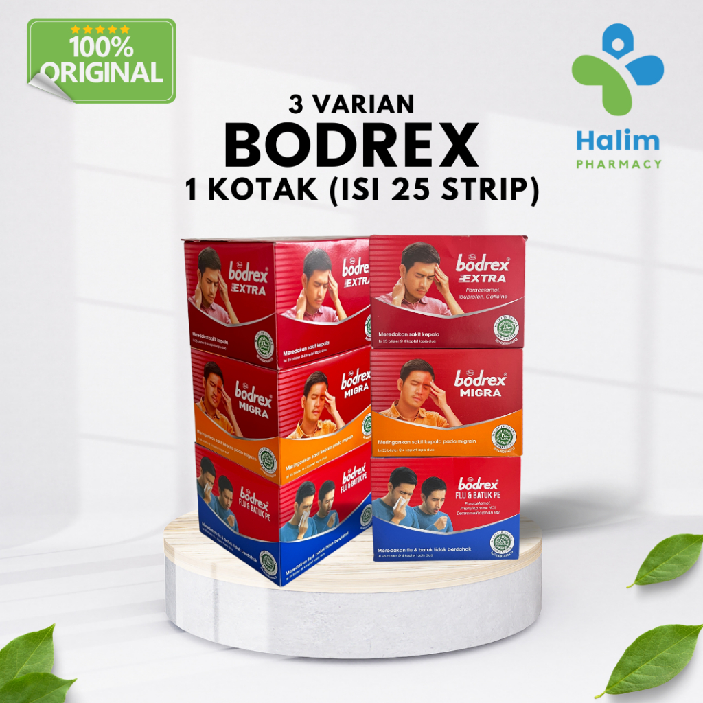 Jual Bodrex 3 Varian Terlengkap - 𝗧𝗘𝗥𝗠𝗨𝗥𝗔𝗛 𝟭 KOTAK 𝗜𝗦𝗜 25 STRIP (Bodrex ...