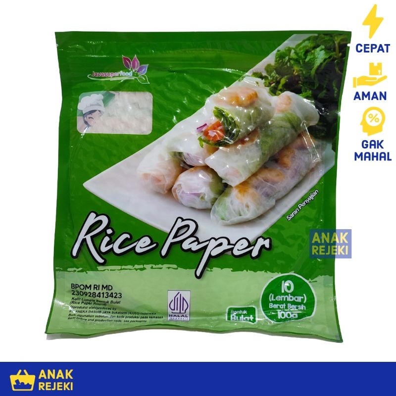 Jual Rice Paper / Spring Roll / Kulit Lumpia Vietnam Bulat 10 Lembar ...