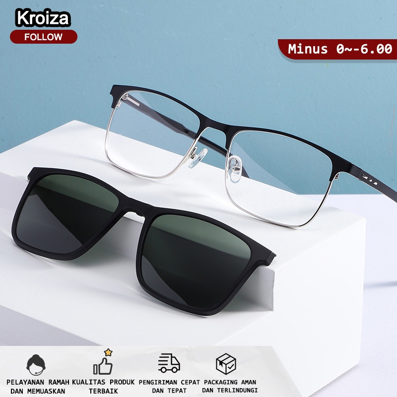 Jual Frame Kacamata Clip On Magnetis Minus Anti Blueray Radiasi ...