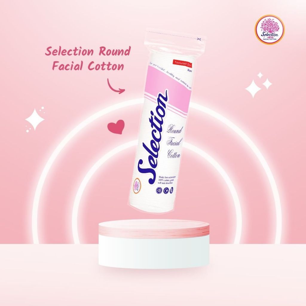 Jual SELECTION ROUND FACIAL COTTON 80 SHEET | Shopee Indonesia