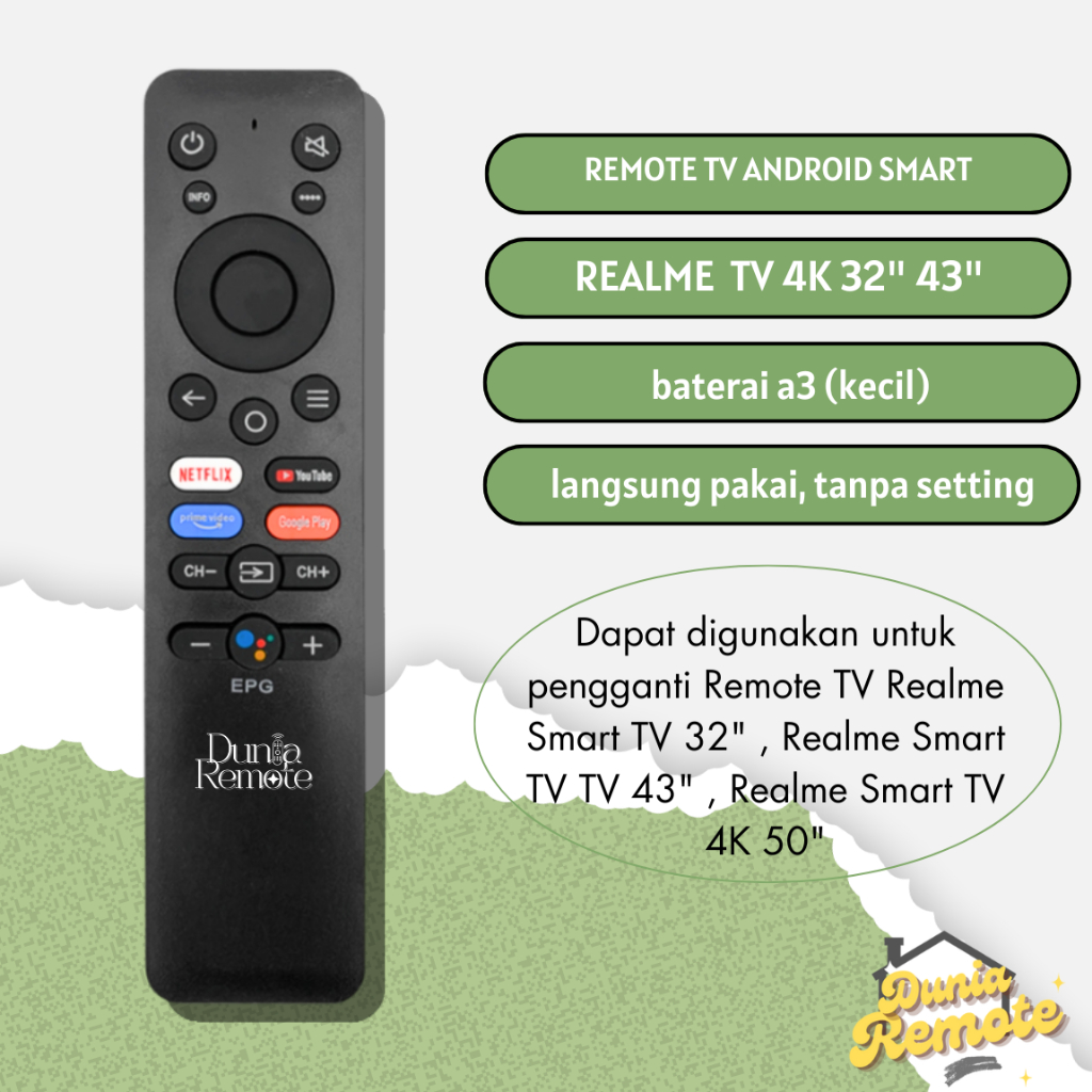 Jual Remote Remot TV CREALME CH-805 Android Smart 4K LED LCDSuitable ...