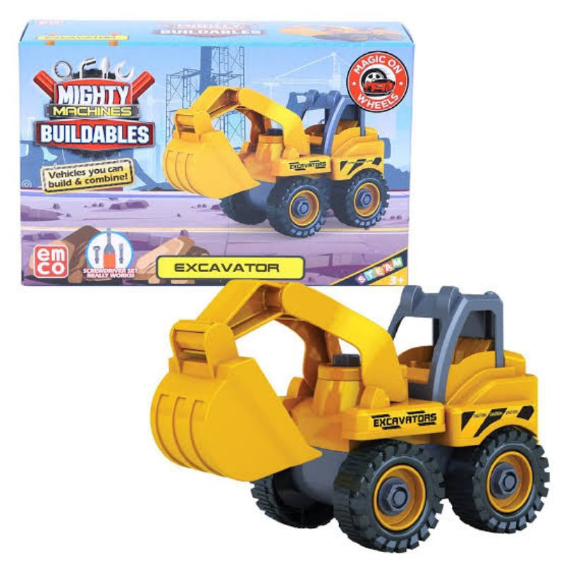 Jual MIGHTY MACHINES EXCAVATOR ORIGINAL EMCO BUILDABLES BULDOZER ...