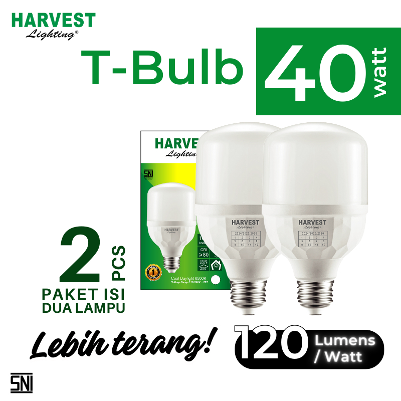 Jual Harvest Lighting 40 Watt PAKET DUO T-Bulb Lampu Kapsul LED 40W Hemat Energi Original ...