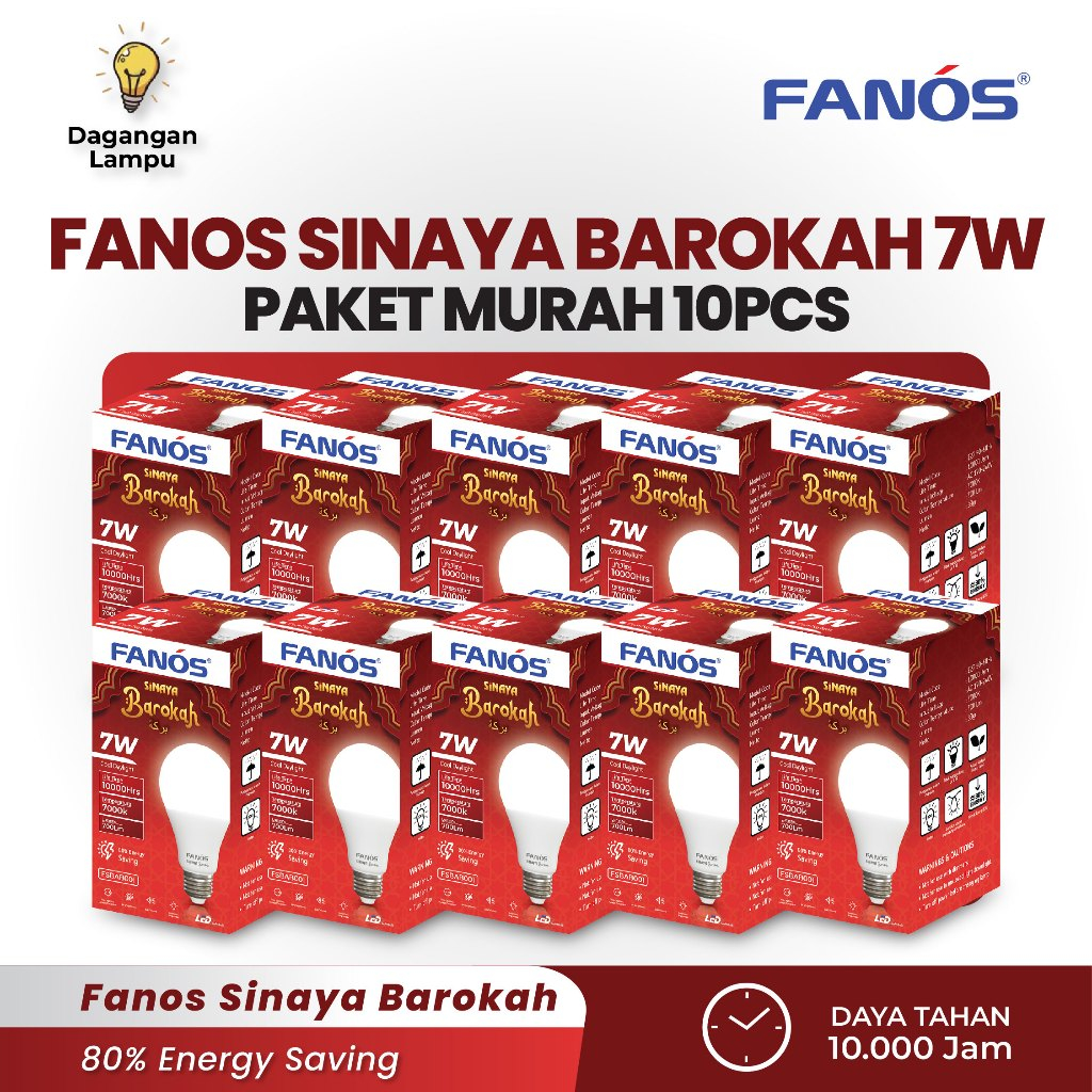 Jual LAMPU LED BOHLAM FANOS SINAYA BAROKAH 7 WATT!!! PAKET MURAH 10PCS CAHAYA PUTIH(CDL ...