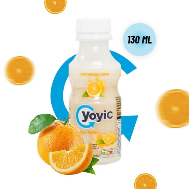Jual yoyic yogurt susu permentasi 130ml x24 botol rasa original,jeruk ...