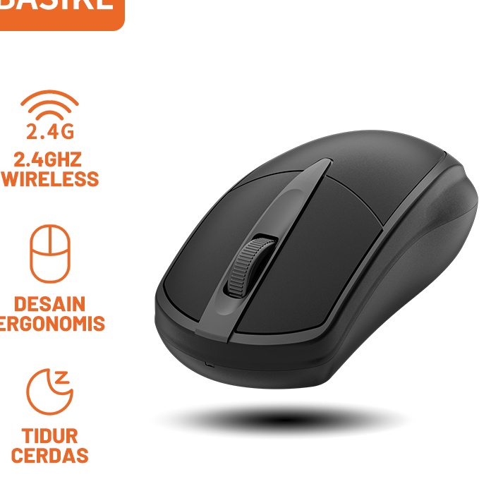 Jual Top BASIKE Mouse Wireless 24Ghz 16DPI dengan Receiver USB untuk PC ...