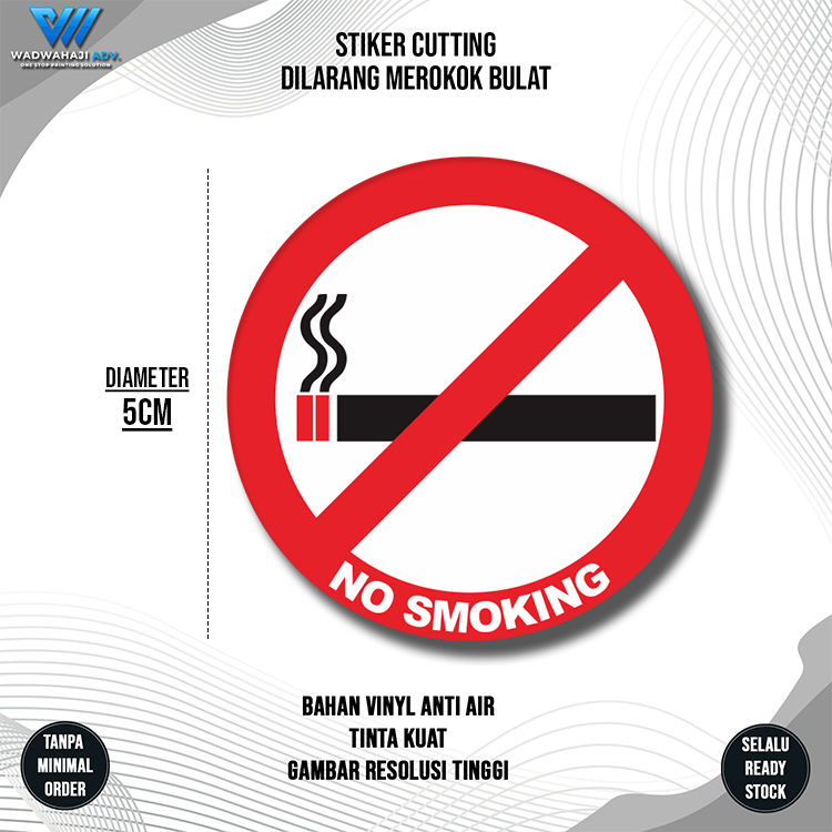 Jual Cutting Stiker Dilarang Merokok | Stiker Aestetik | Stiker motor ...