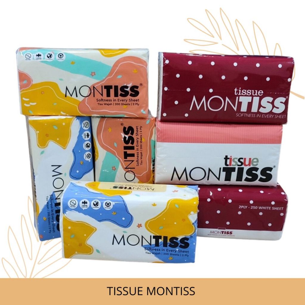 Jual Tissue MONTISS Murah | Facial Tisue | Tisu Wajah Montis 150s 185s ...