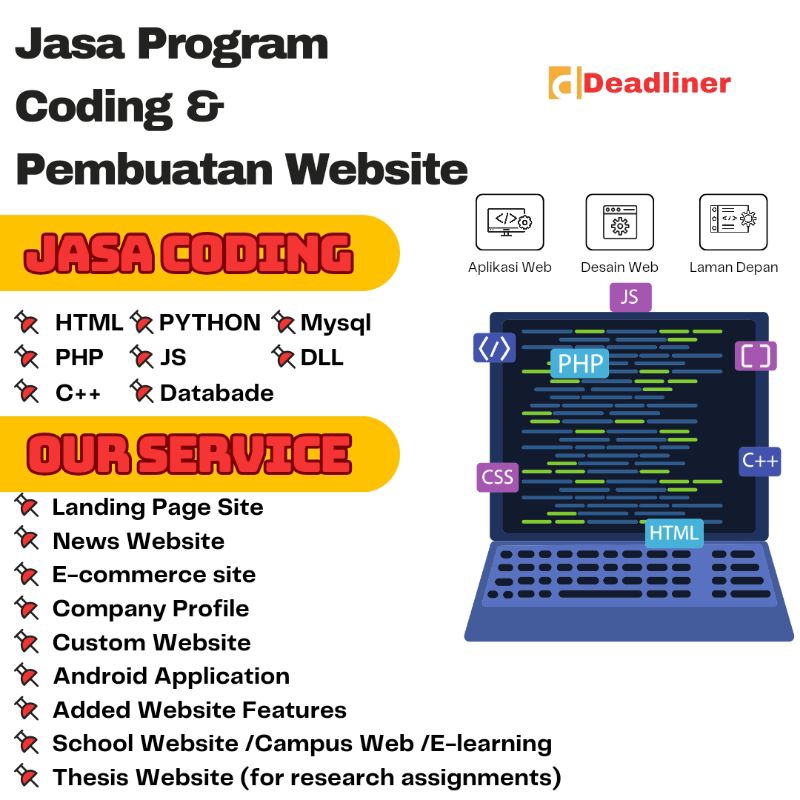Jual Jasa pembuatan web | aplikasi dan pemrograman coding | Shopee ...