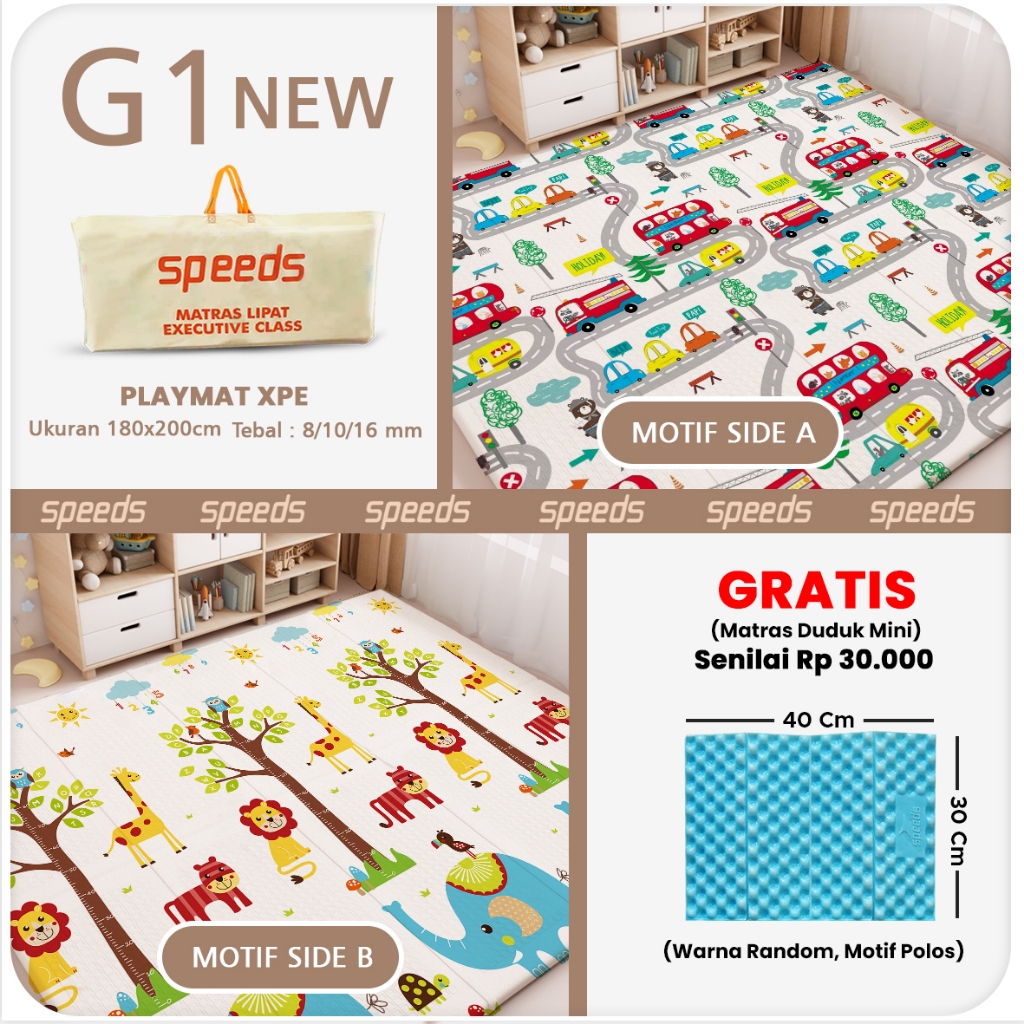 Jual Speeds SNI G Playmat Karpet Lipat Playmate Foldable Bayi Karpet ...