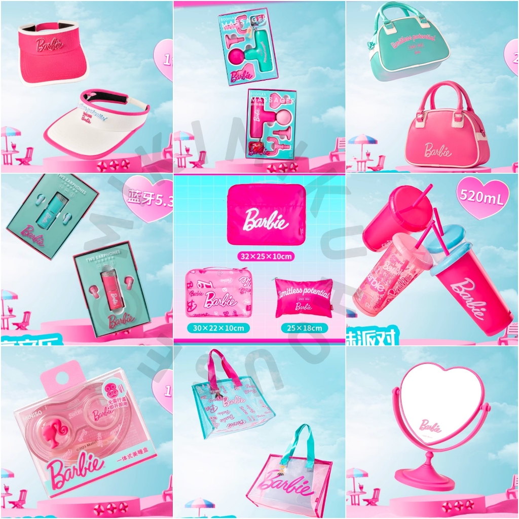 Jual NEW 2024 65TH ANNIVERSARY MINISO BARBIE COLLECTION BAG TAS HAT ...
