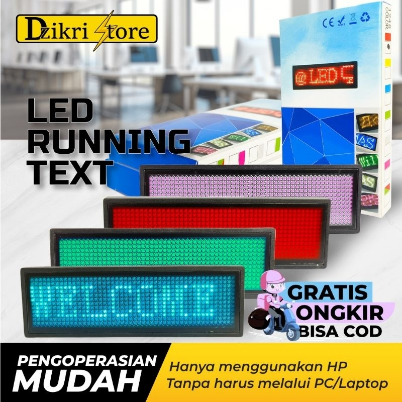 Jual Nametag LED Badge Mini Custom Bluetooth / PAPAN NAMA TULISAN ...