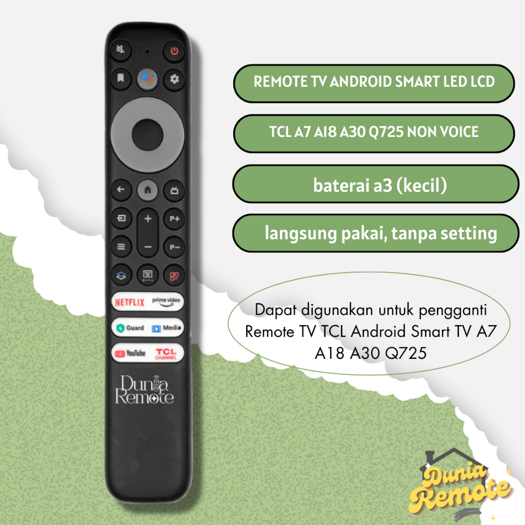 Jual Remote TV TCL Android TJL-704 A24 A25 A7 A18 A20 Smart Android LED ...