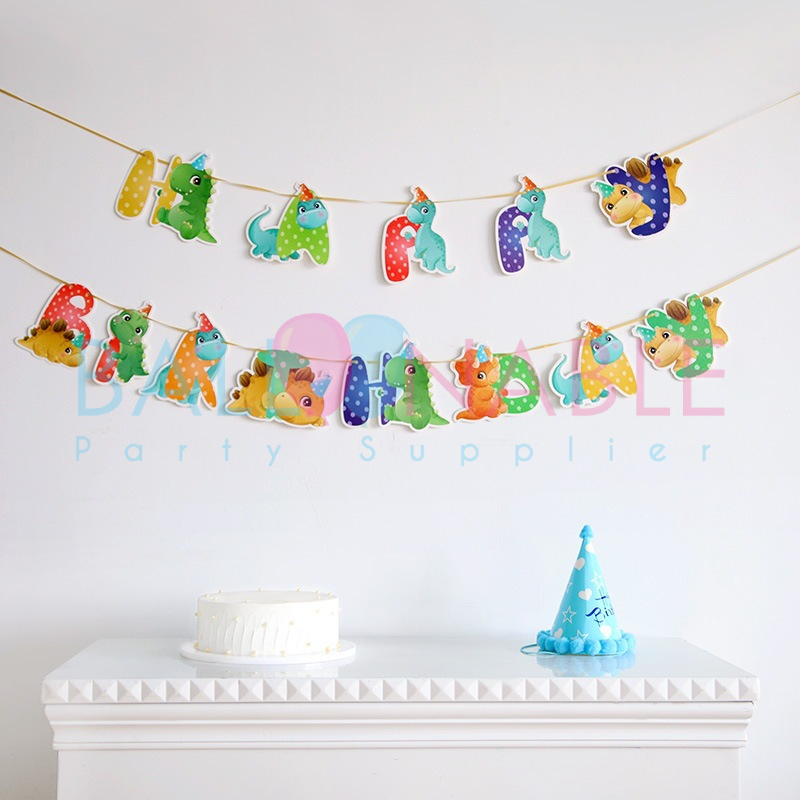 Jual Banner Happy Birthday Tema Dinosaurus | Shopee Indonesia