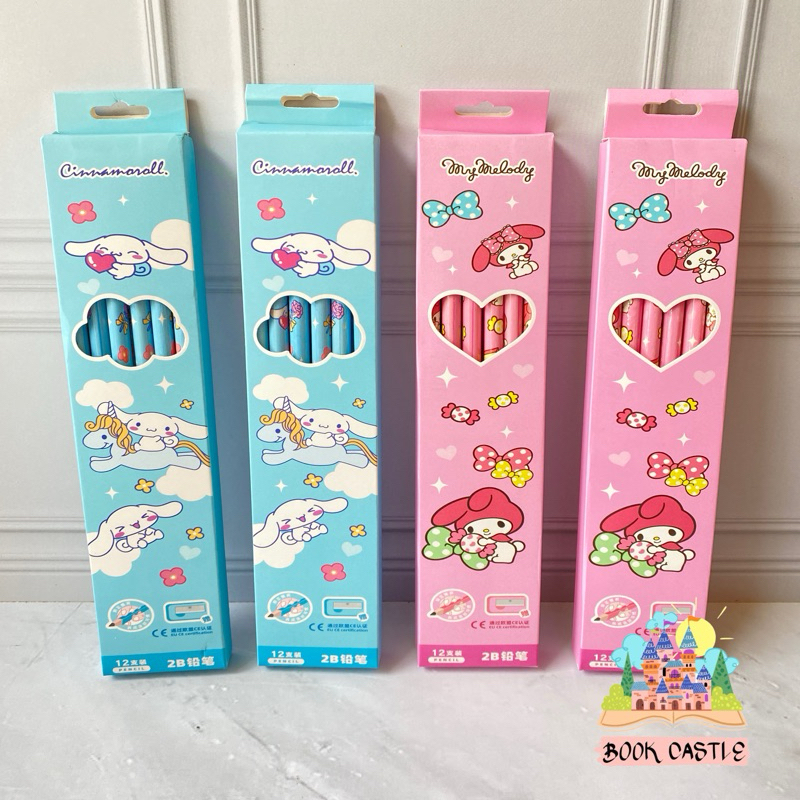Jual Pensil 2B sanrio set isi 12 include serutan | Shopee Indonesia