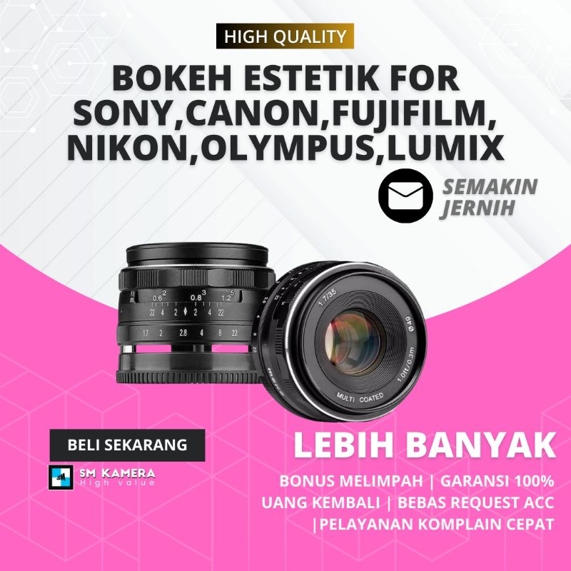 Jual LENSA FIX MEIKE 7ARTISAN 25MM 35MM 50MM 55MM LENSA FIX MANUAL ...
