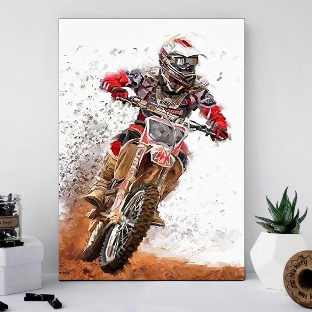 Jual Hiasan Poster Dinding Motor Cross 20x30 cm Bingkai Papan Kayu MDF ...
