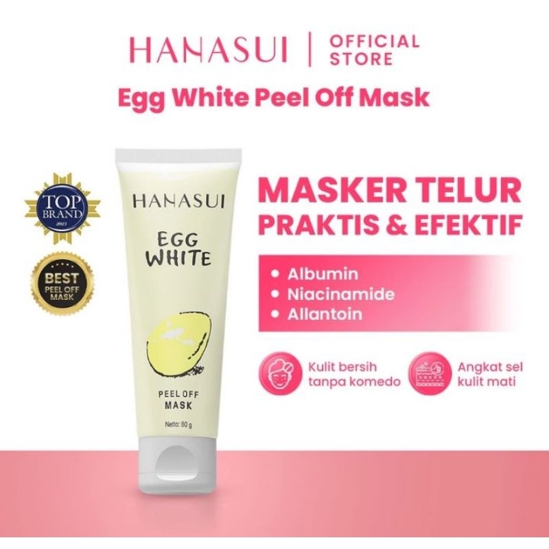 Jual Hanasui Egg White Peel Off Mask | Shopee Indonesia
