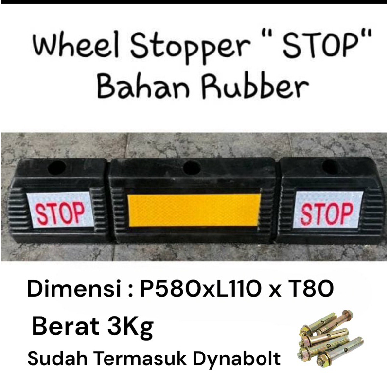 Jual Wheel Stopper Rubber / Pengganjal Ban / Batas Parkir | Shopee ...