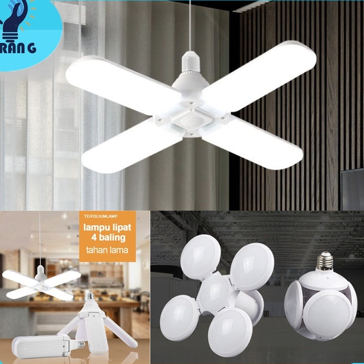 Jual Lampu LED Model Kipas Fan Blade Bisa Lipat Sangat Terang Lampu ...