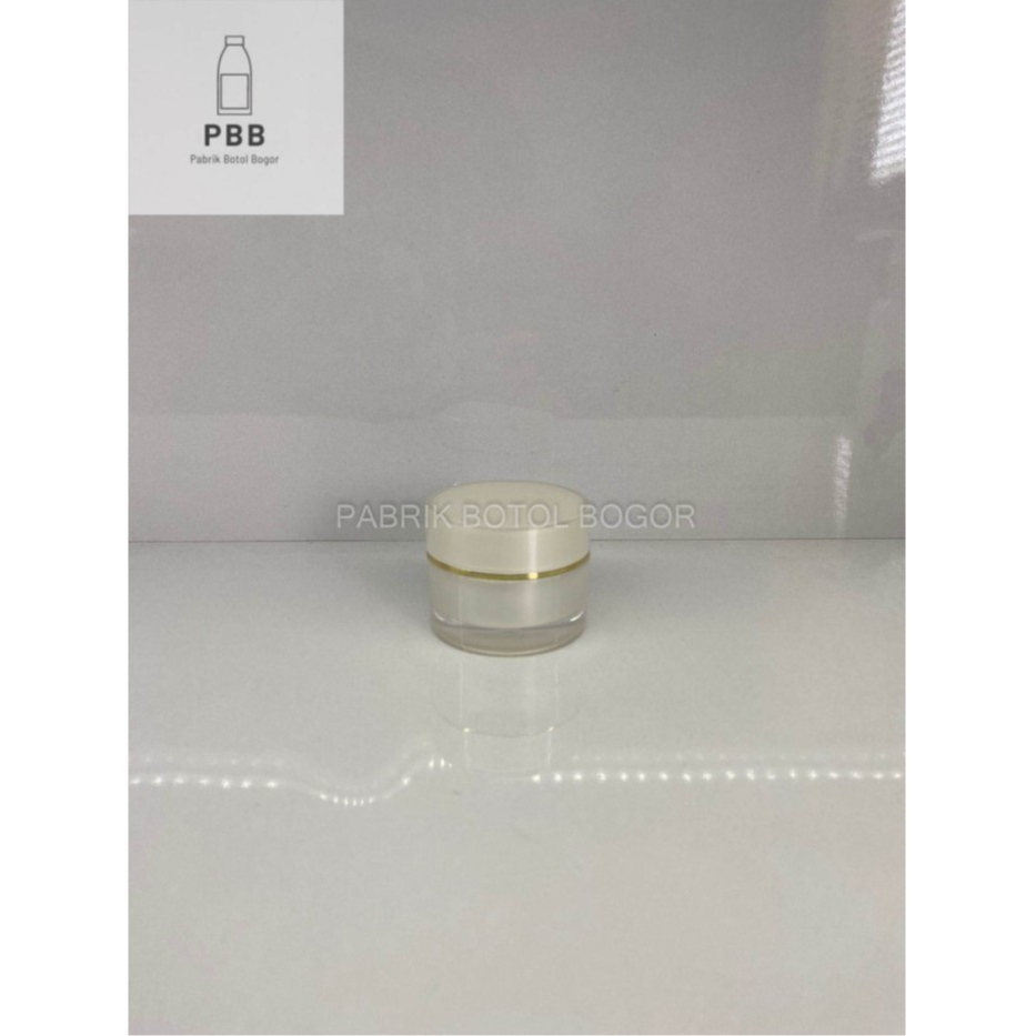 Jual POT ACRYLIC 10GR PEARL WHITE MUTIARA LIST GOLD POT AKRILIK 10 GR ...