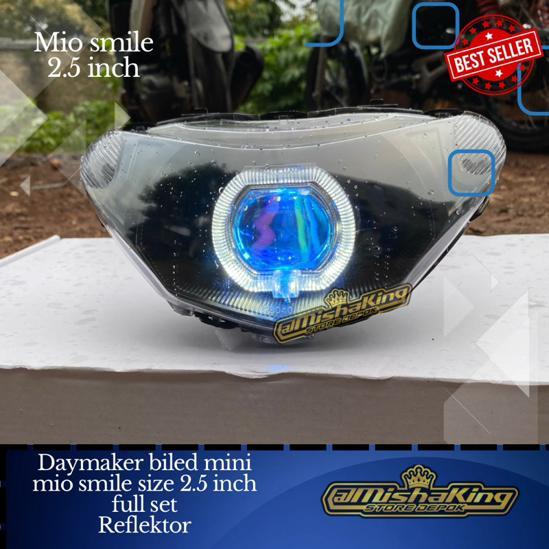 Jual lampu bilet biled mini mio smile 2.5 full set reflektor smoke ...
